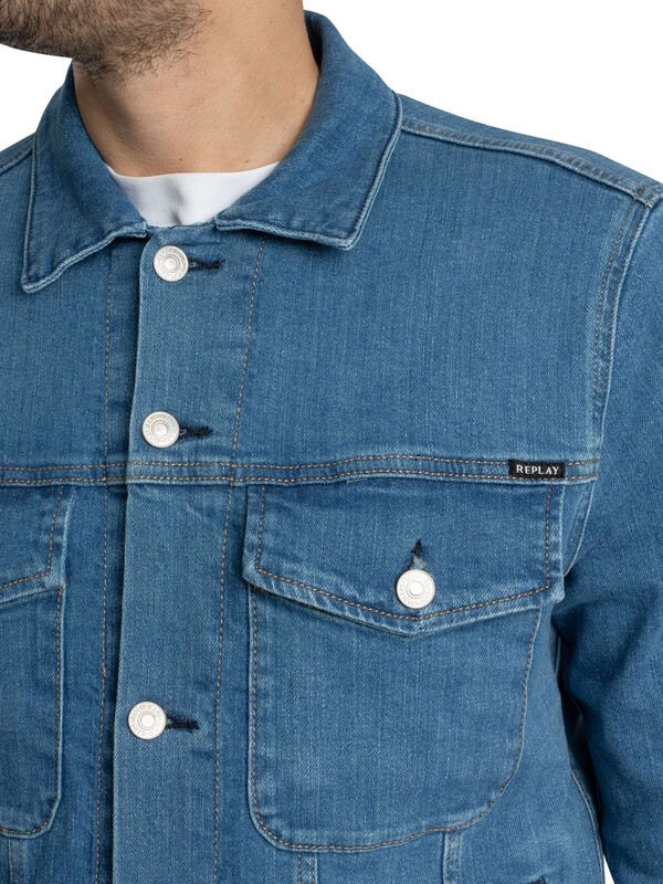 Replay Denim Jacket - Mid Wash - Standout