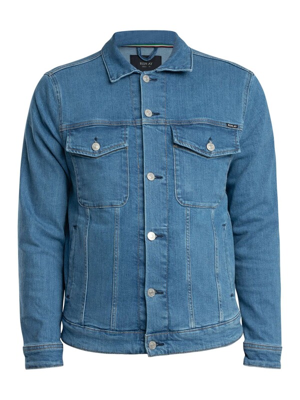 Replay Denim Jacket - Mid Wash - Standout